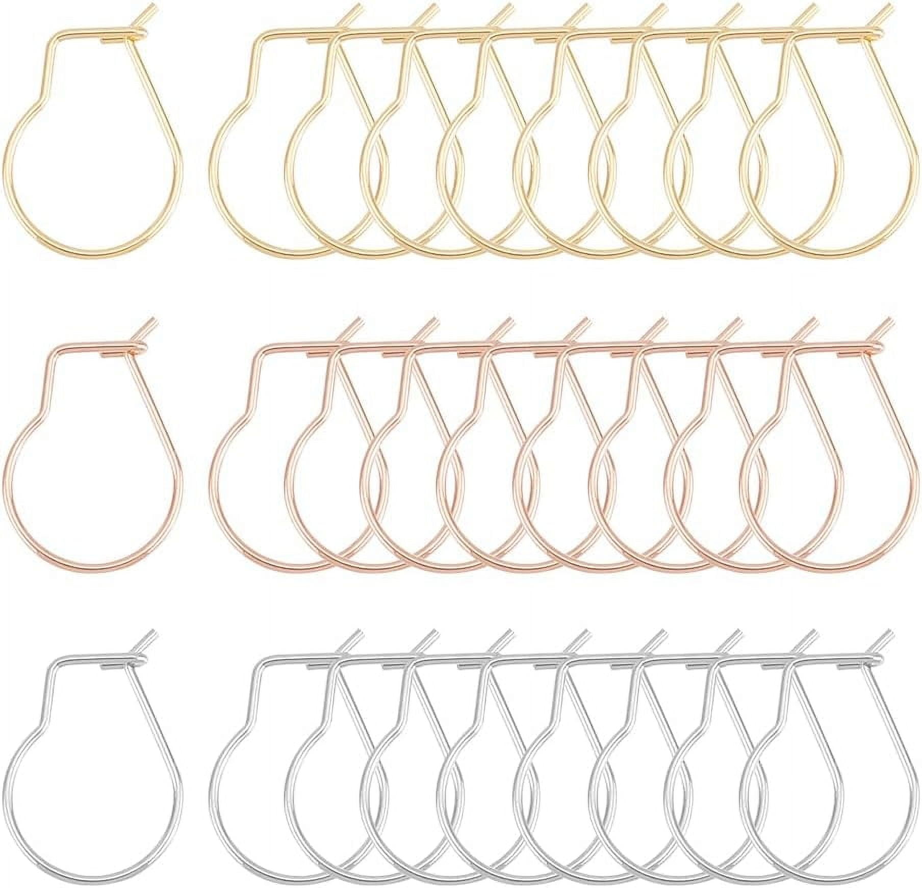 304 Stainless Steel Hoop Earring Findings Kidney Ear Wires Mixed Color ...