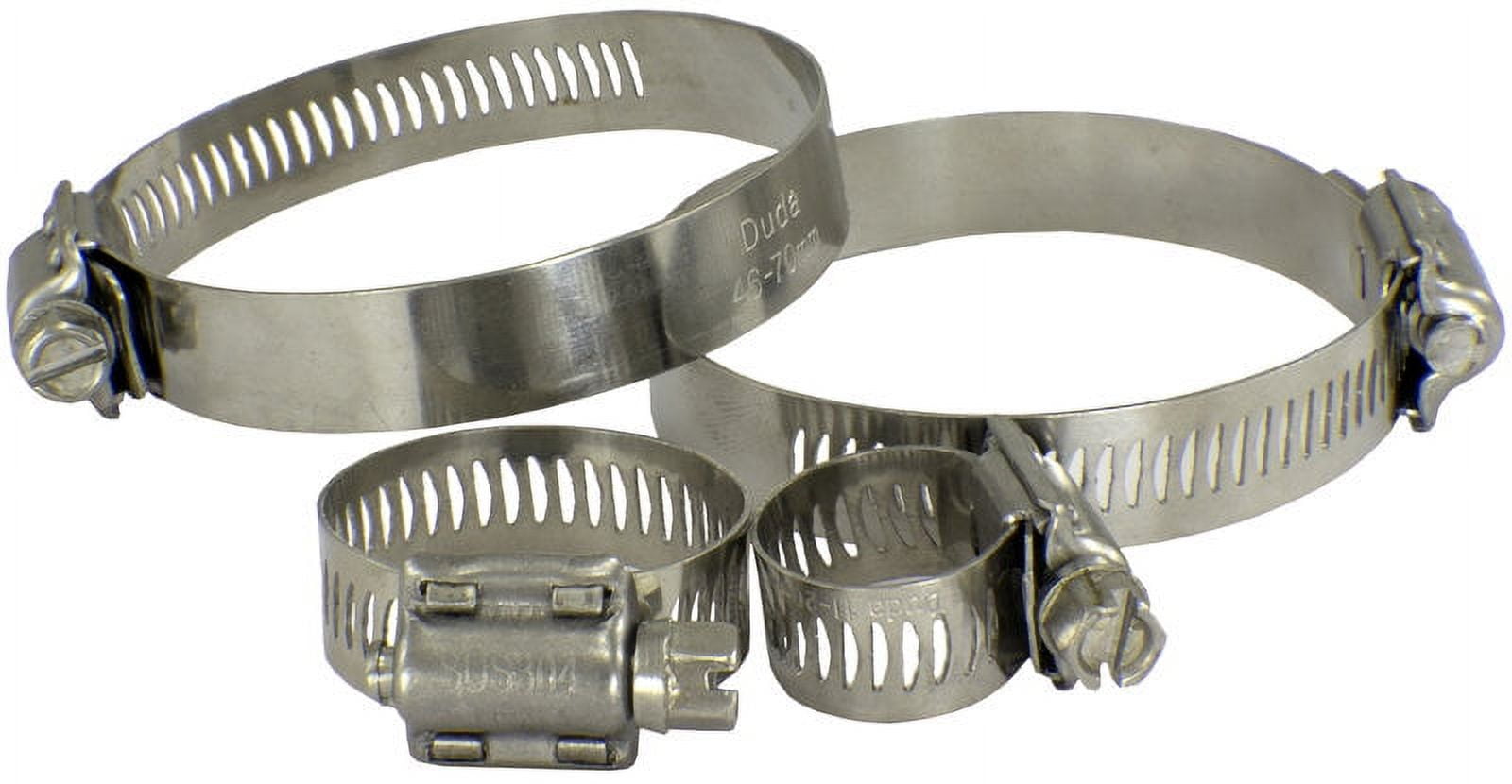 304 Stainless Steel Hose Clamp SAE 20, Band Width: 1/2" | 12.7mm, Range ...