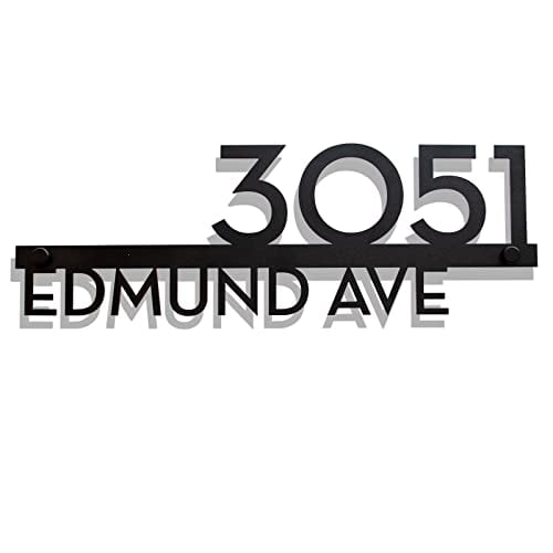 304 Stainless Steel House Numbers for Outside, Matte Black Address Sign ...