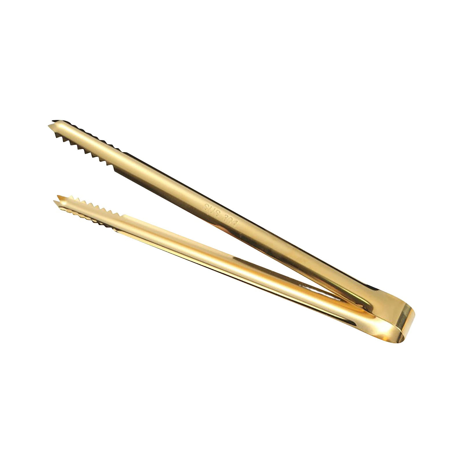 304 Stainless Steel Ice Tongs, 9.76 Inch Non Slip Ice Cube Food Tongs ...