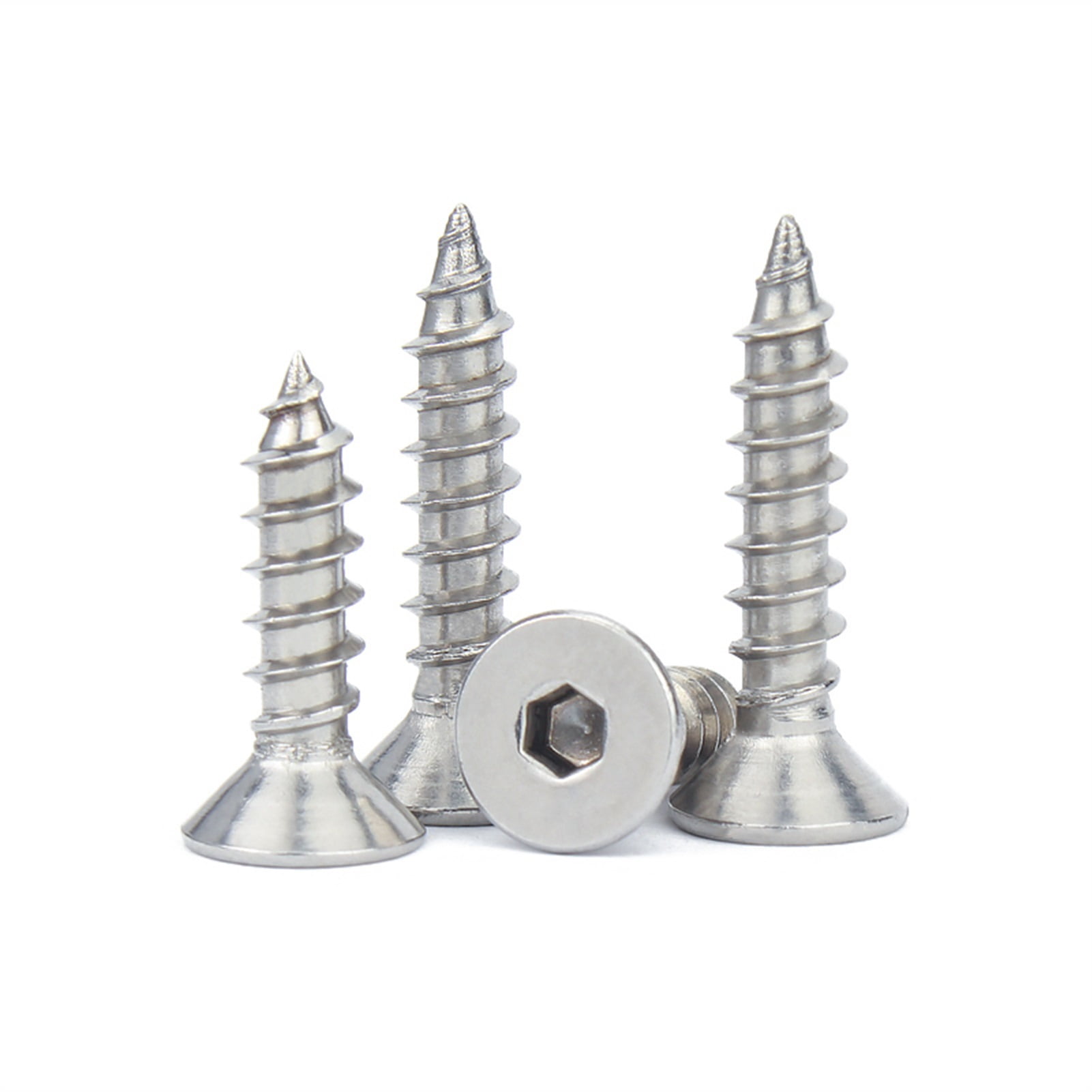 304 Stainless Steel Inner Hex Screws Flat Countersuck Head Hexagon ...