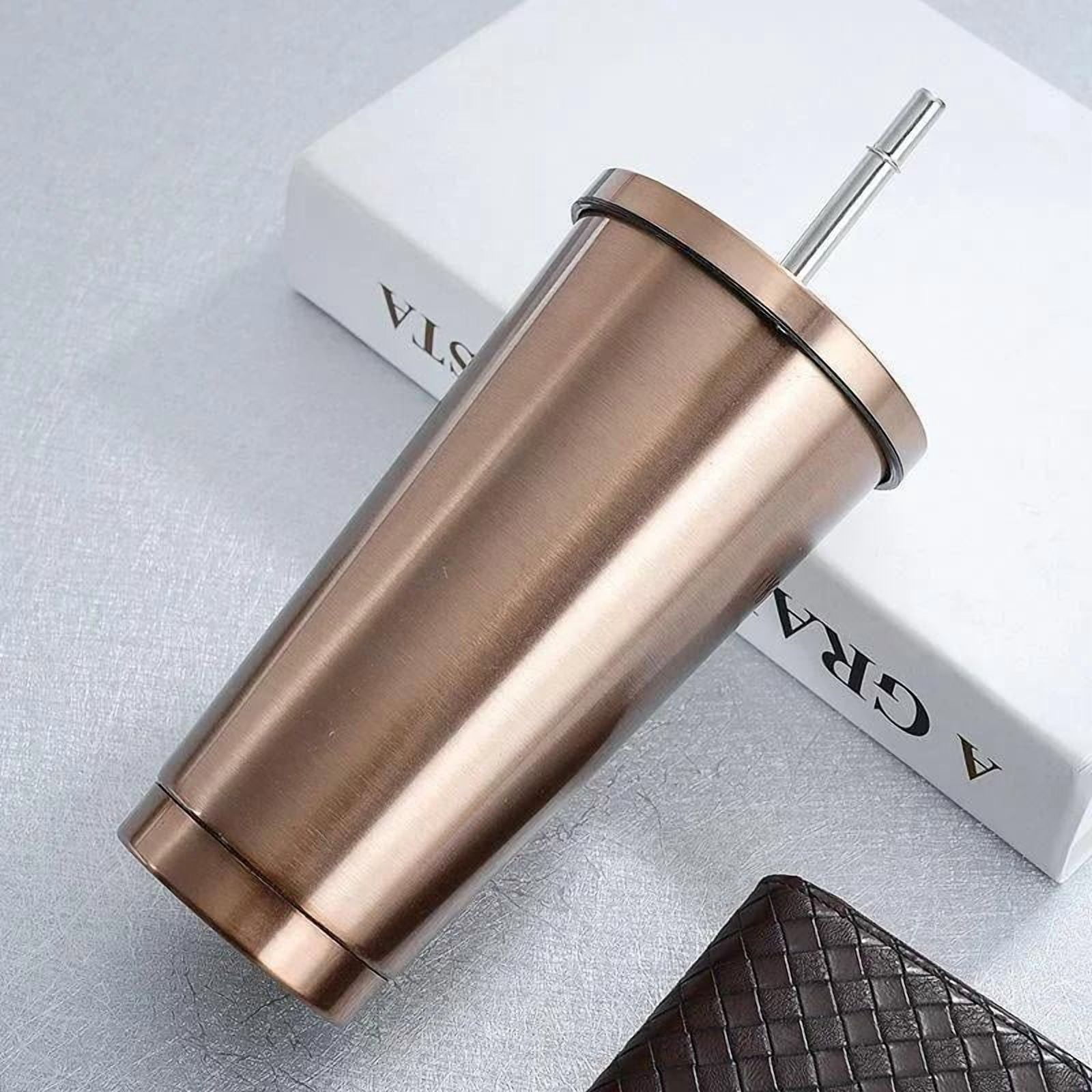 304 Stainless Steel Insulated Coffee Tumbler with Straw – Large ...