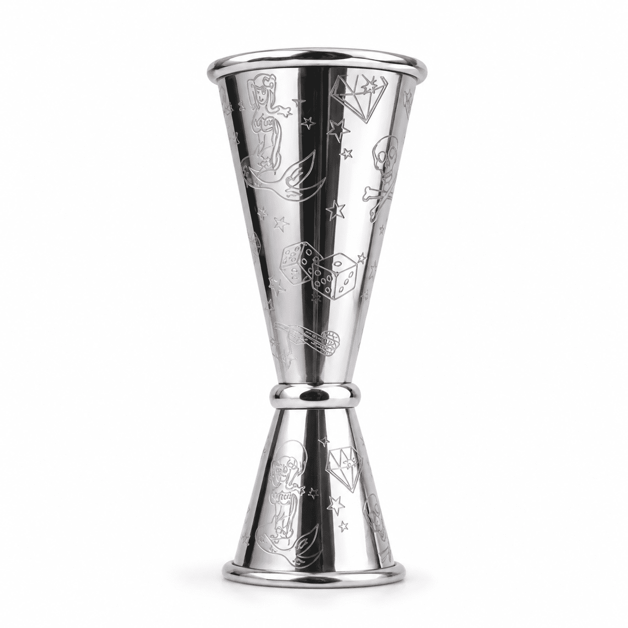 304 Stainless Steel Jigger, 6oz Egg-Shaped Cocktail Measuring Cup with ...