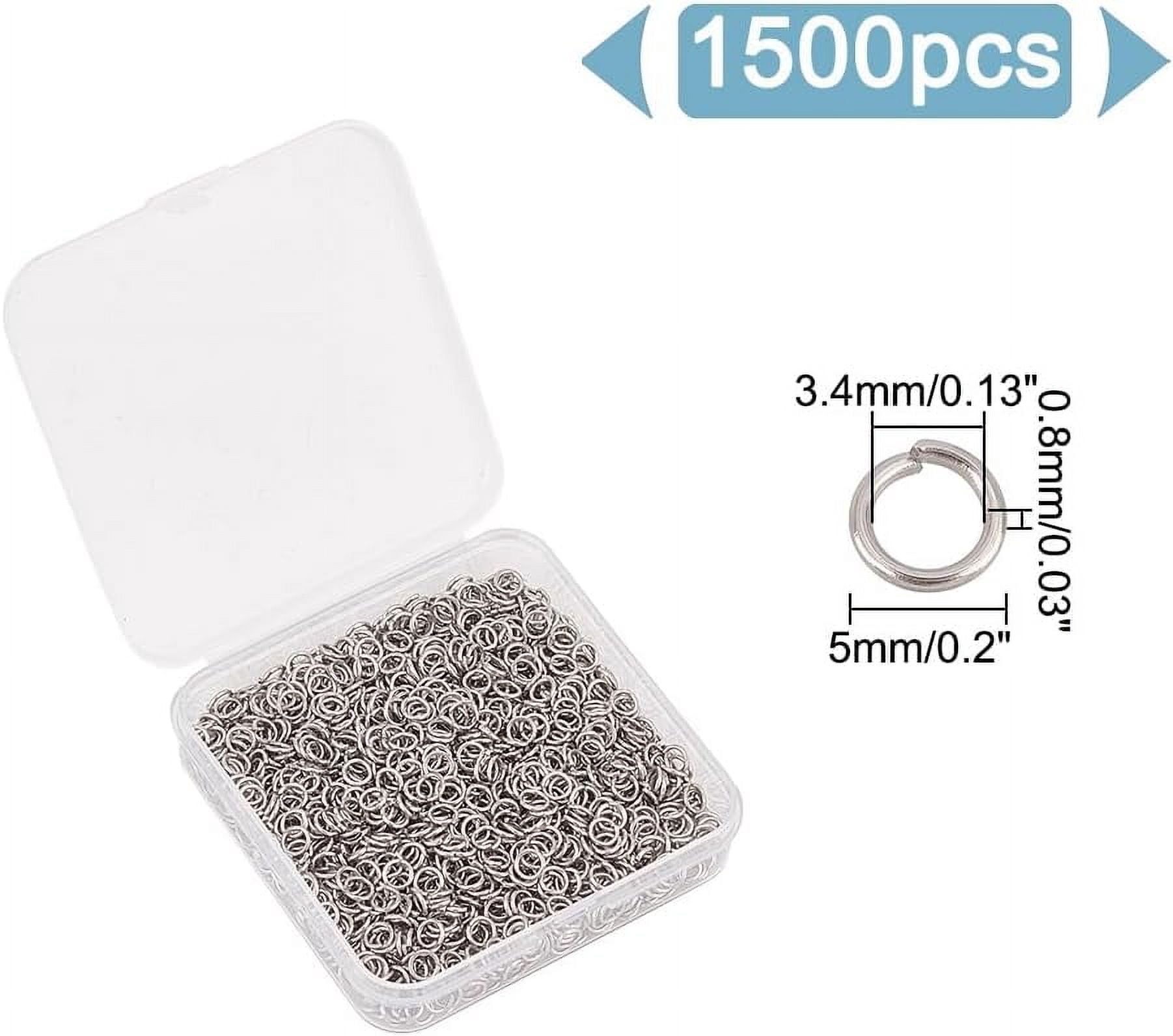 304 Stainless Steel Jump Rings Open Jump Rings Stainless Steel color ...