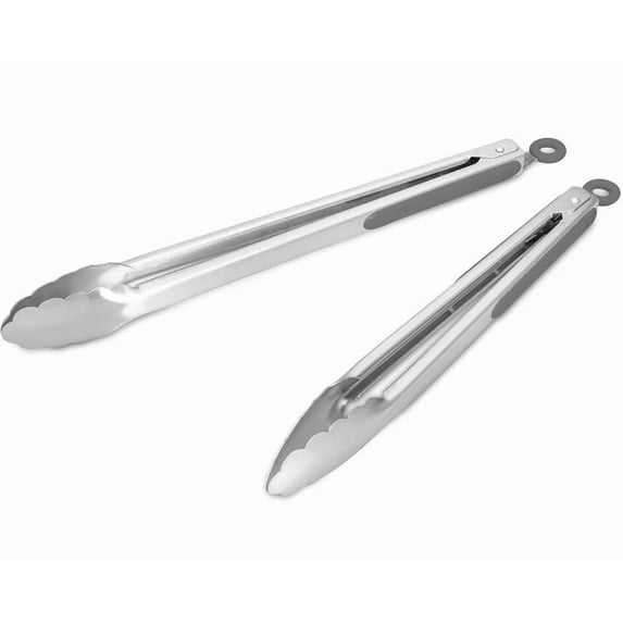 304 Stainless Steel Kitchen Cooking Tongs, 9 And 12 Set Of 2 - Walmart.com