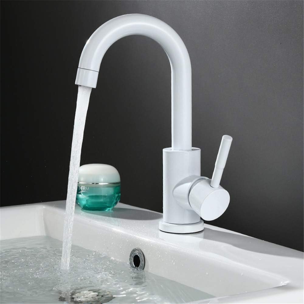 304 Stainless Steel Kitchen Faucet White Kitchen 360 Degree Rotary ...