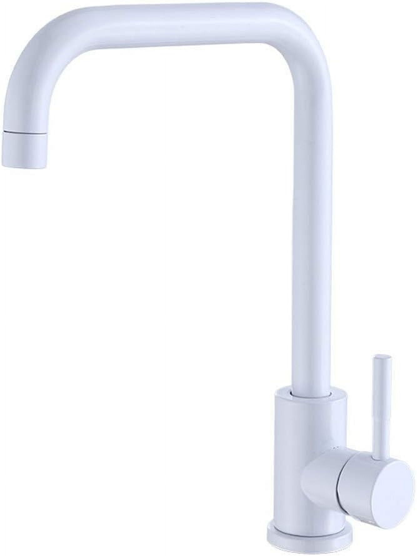 304 Stainless Steel Kitchen Faucet White Kitchen 360 Degree Rotary ...