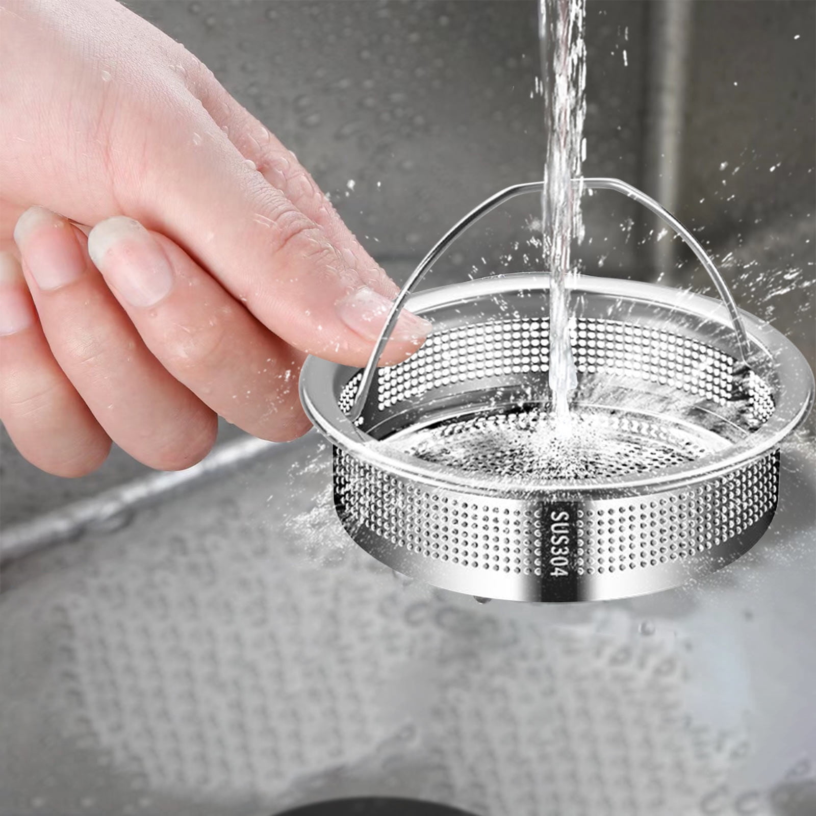 304 Stainless Steel Kitchen Sink Filter Screen Portable Leak Screen ...