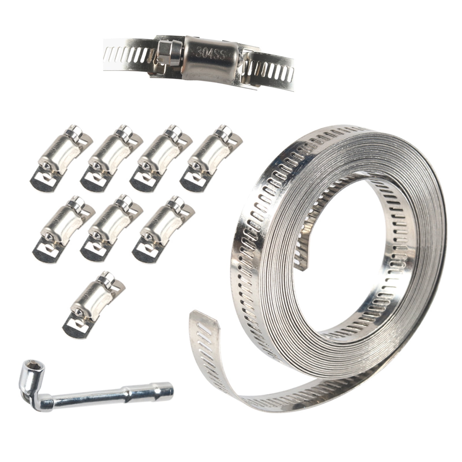 304 Stainless Steel Large Hoses Clamps Drives Hoses Clamps Adjustable ...