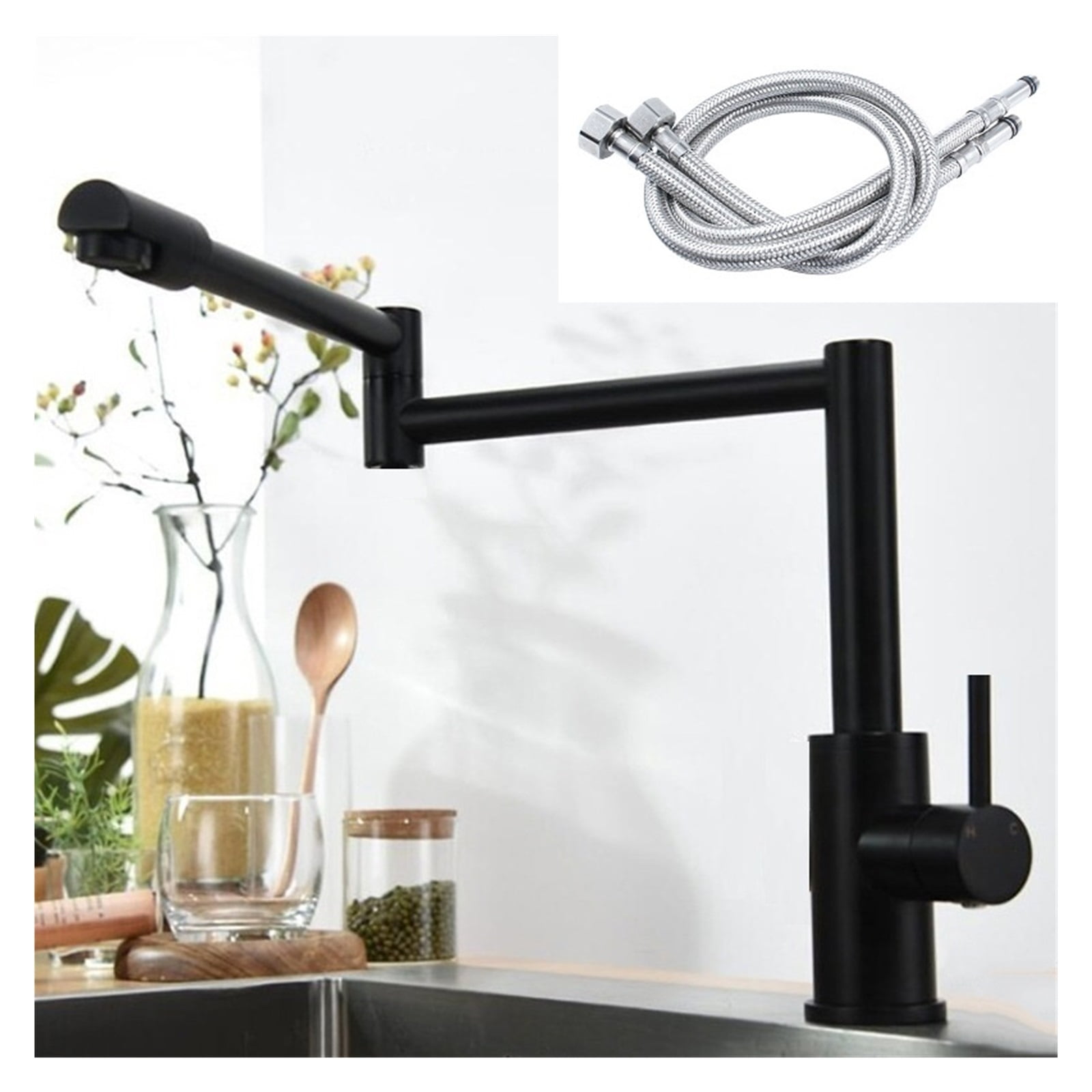 304 Stainless Steel Lead Free Kitchen Faucet 360 Degree Rotate Kitchen ...