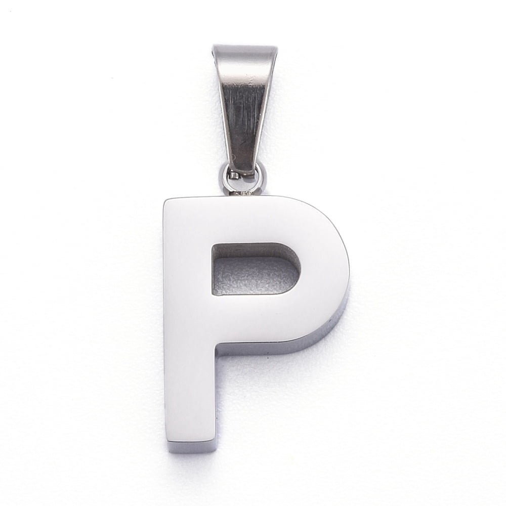 304 Stainless Steel Letter Pendants Manual Polishing Alphabet Stainless ...