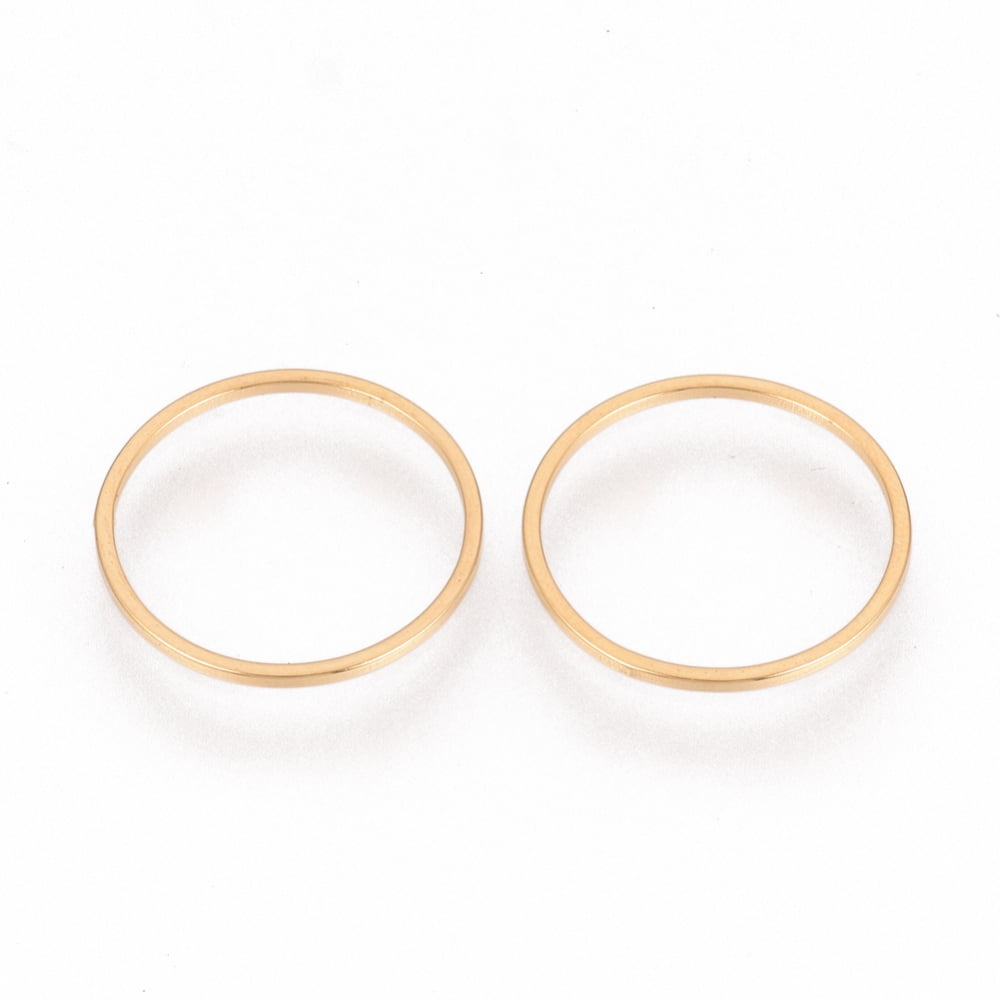 304 Stainless Steel Linking Ring Ring Golden 16x0.8mm DIY - Walmart.com