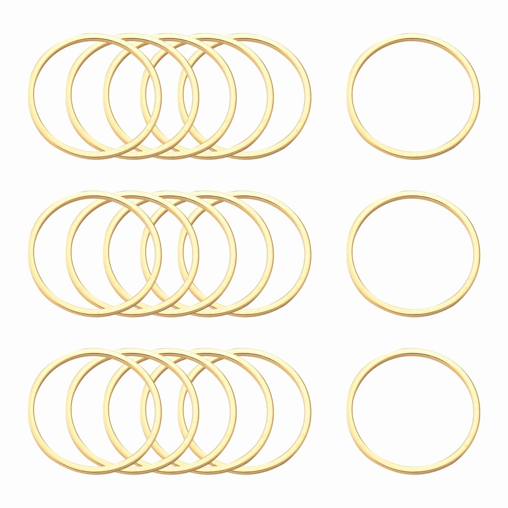 304 Stainless Steel Linking Ring Ring Golden 20x0.8mm for DIY - Walmart.com