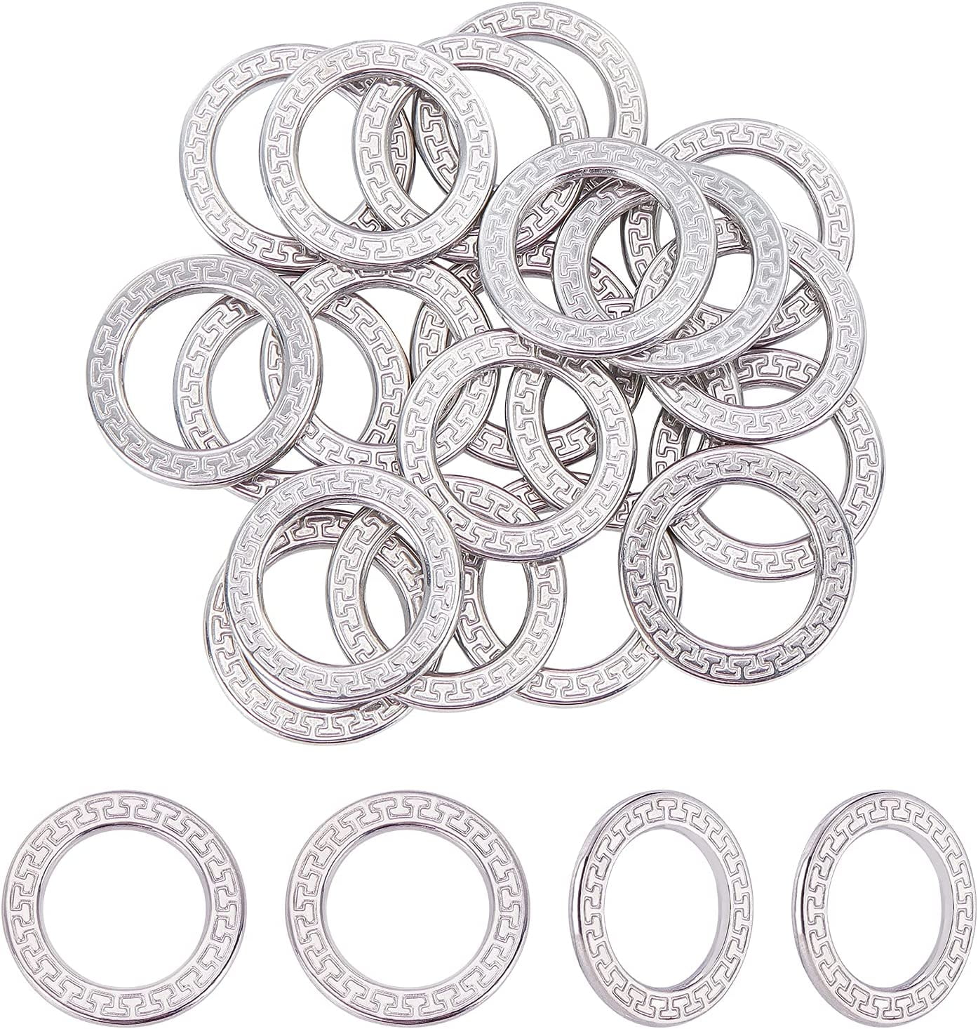 304 Stainless Steel Linking Rings Ring Stainless Steel Color 22.5x1.5mm ...