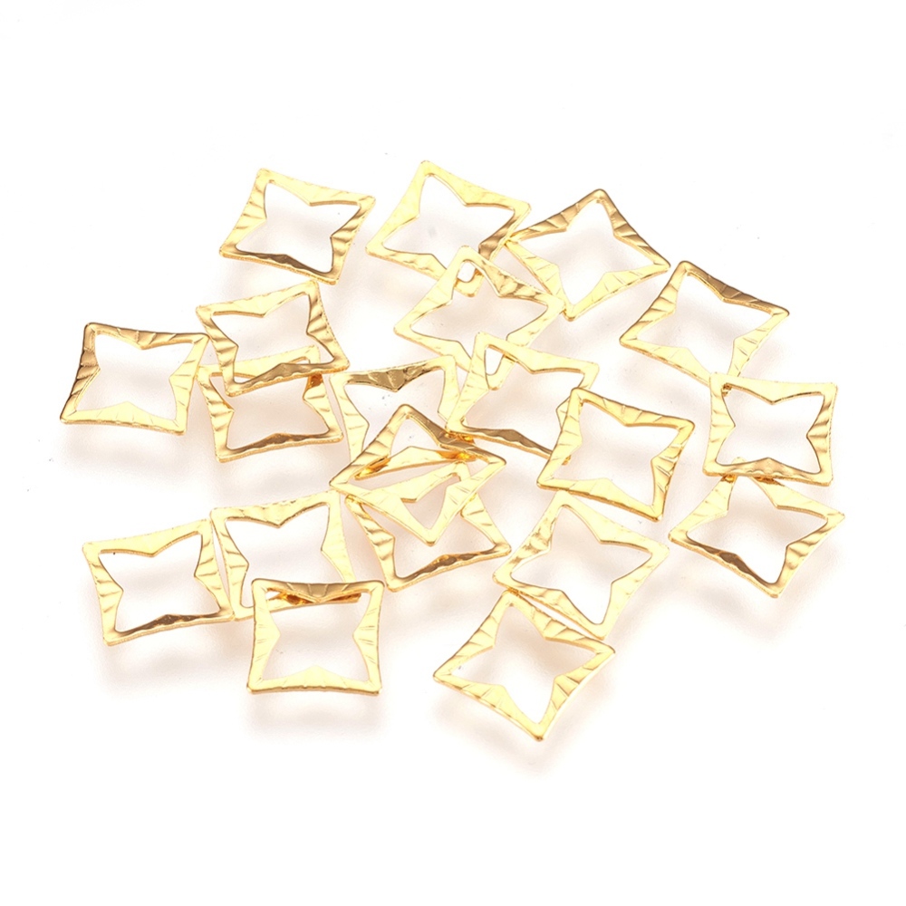 304 Stainless Steel Linking Rings Square Golden 9.5x9.5x1mm - Walmart.com
