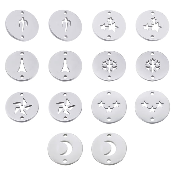 304 Stainless Steel Links Connectors Flat Round Stainless Steel color ...