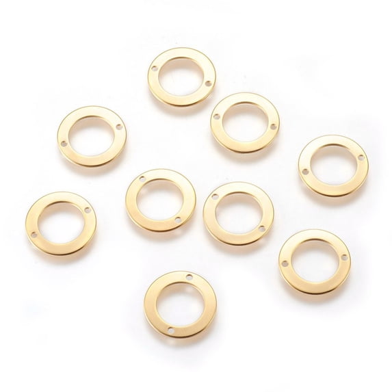 304 Stainless Steel Links connectors Ring Golden 16x0.5mm Hole: 1.4mm ...