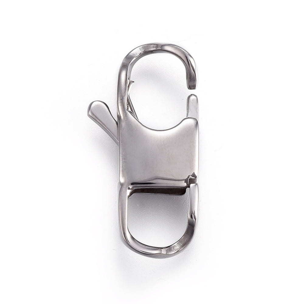 304 Stainless Steel Lobster Claw Clasps Stainless Steel Color - Walmart.com