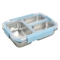 304 Stainless Steel Lunch Box, 3-Compartment Bento Box for Adults, Leak ...