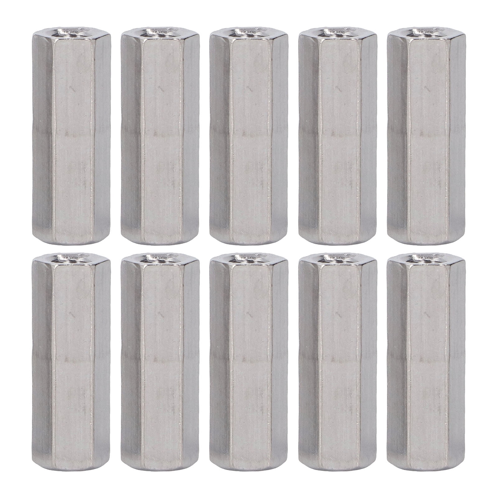 304 Stainless Steel M6 Hex Coupling Nuts, 10 Pieces, 30mm Length, Rust ...