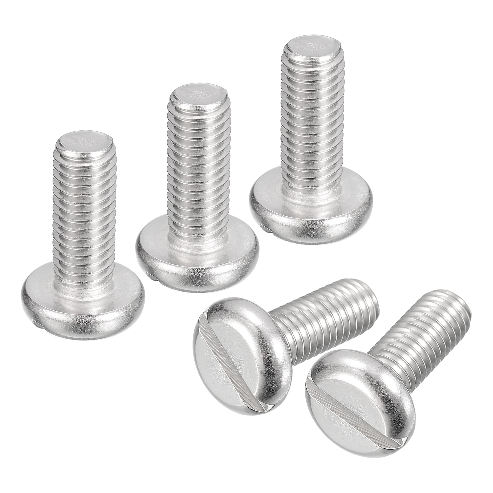 304 Stainless Steel Machine Screws, 10 Pack M8x20mm Slotted Drive Pan Head Screw Bolts - Walmart.com