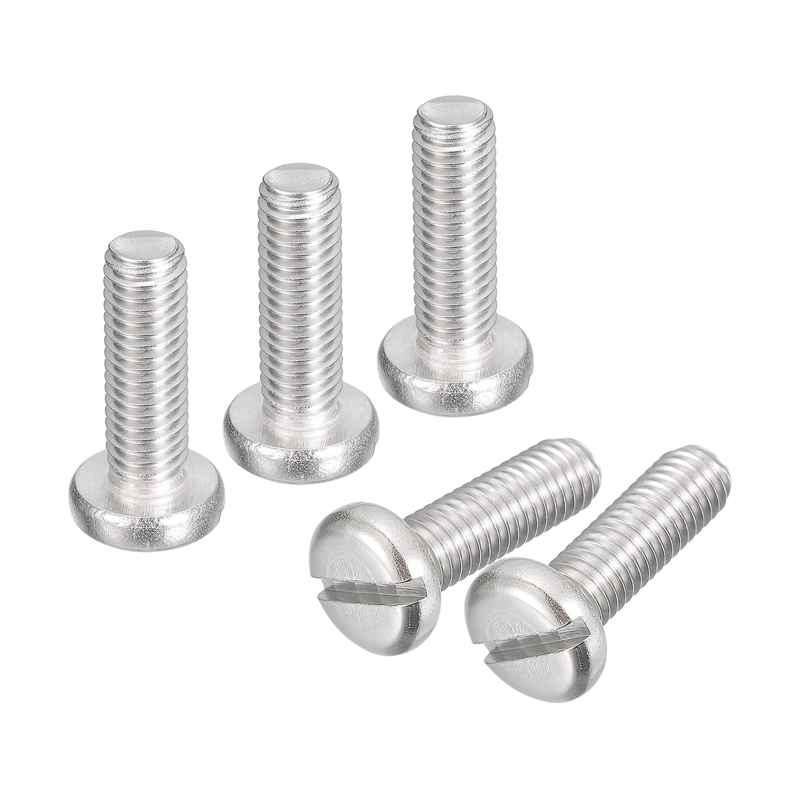 304 Stainless Steel Machine Screws, 20 Pack M5x16mm Slotted Drive Pan ...