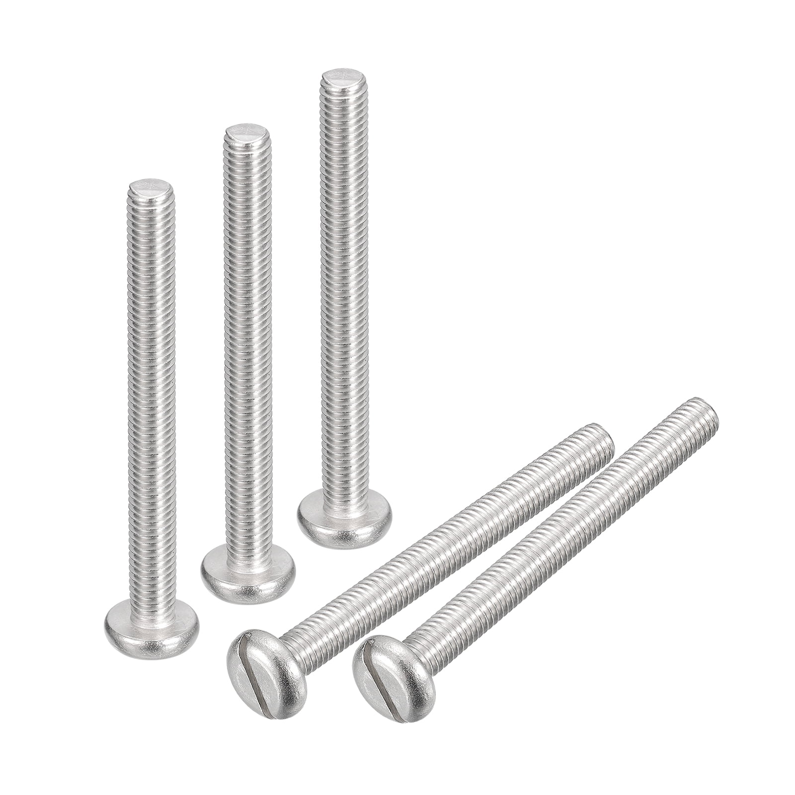 304 Stainless Steel Machine Screws, 20 Pack M5x50mm Slotted Drive Pan Head Screw Bolts - Walmart.com