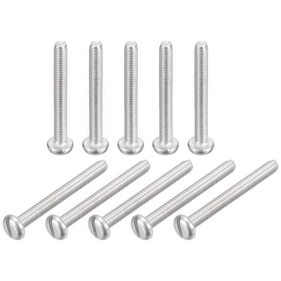 304 Stainless Steel Machine Screws, 50 Pack M2x18mm Slotted Drive Pan ...