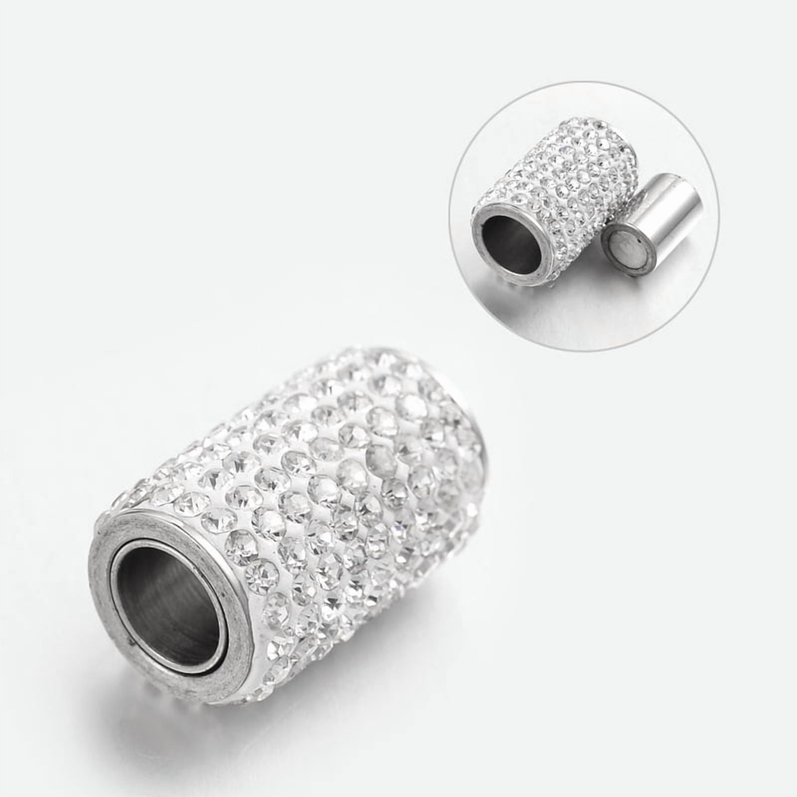 304 Stainless Steel Magnetic Clasps with Glue-in Ends with Grade A ...