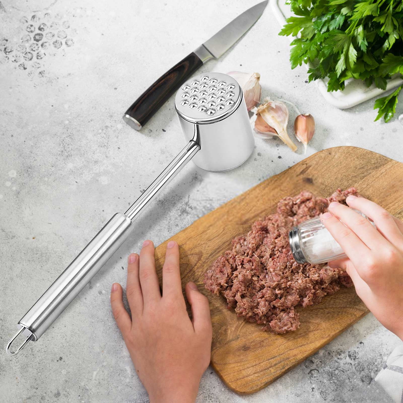 304 Stainless Steel Meat Tenderizer Needle Meat Hammer Mallet Tool