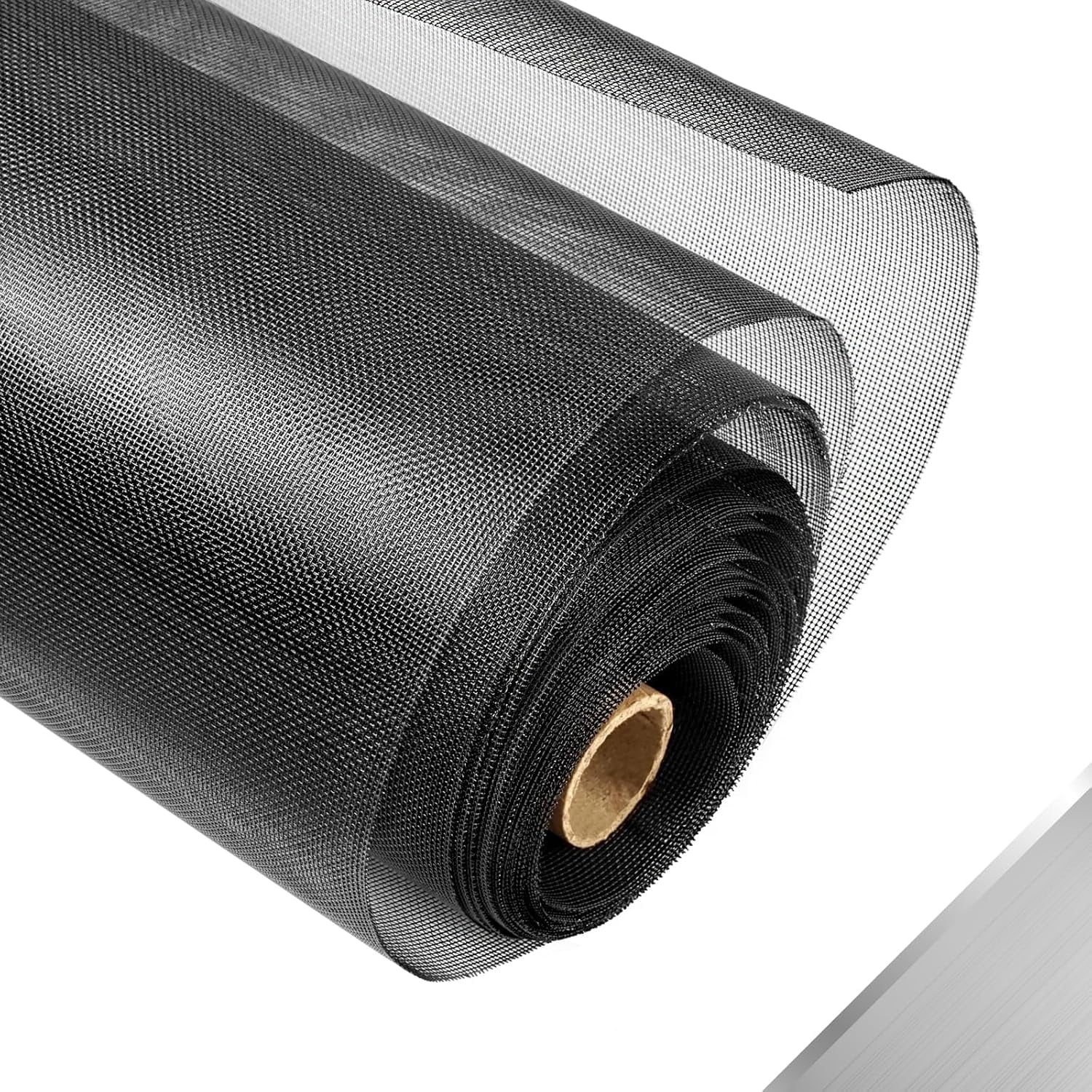 304 Stainless Steel Mesh Window Screen Roll,35IN x 16FT Black Metal ...