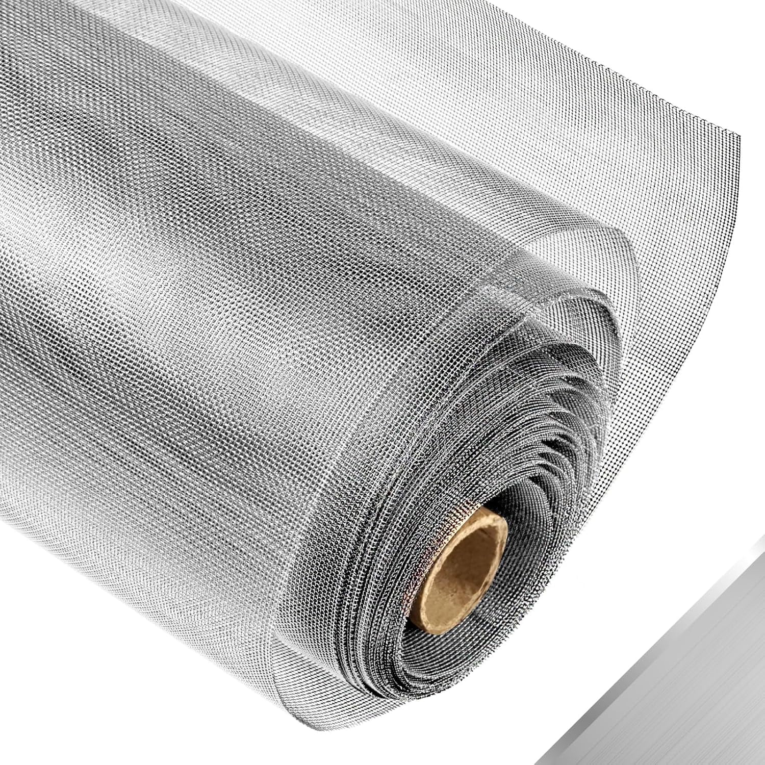 304 Stainless Steel Mesh Window Screen Roll, 35IN x 16FT Silver Metal ...
