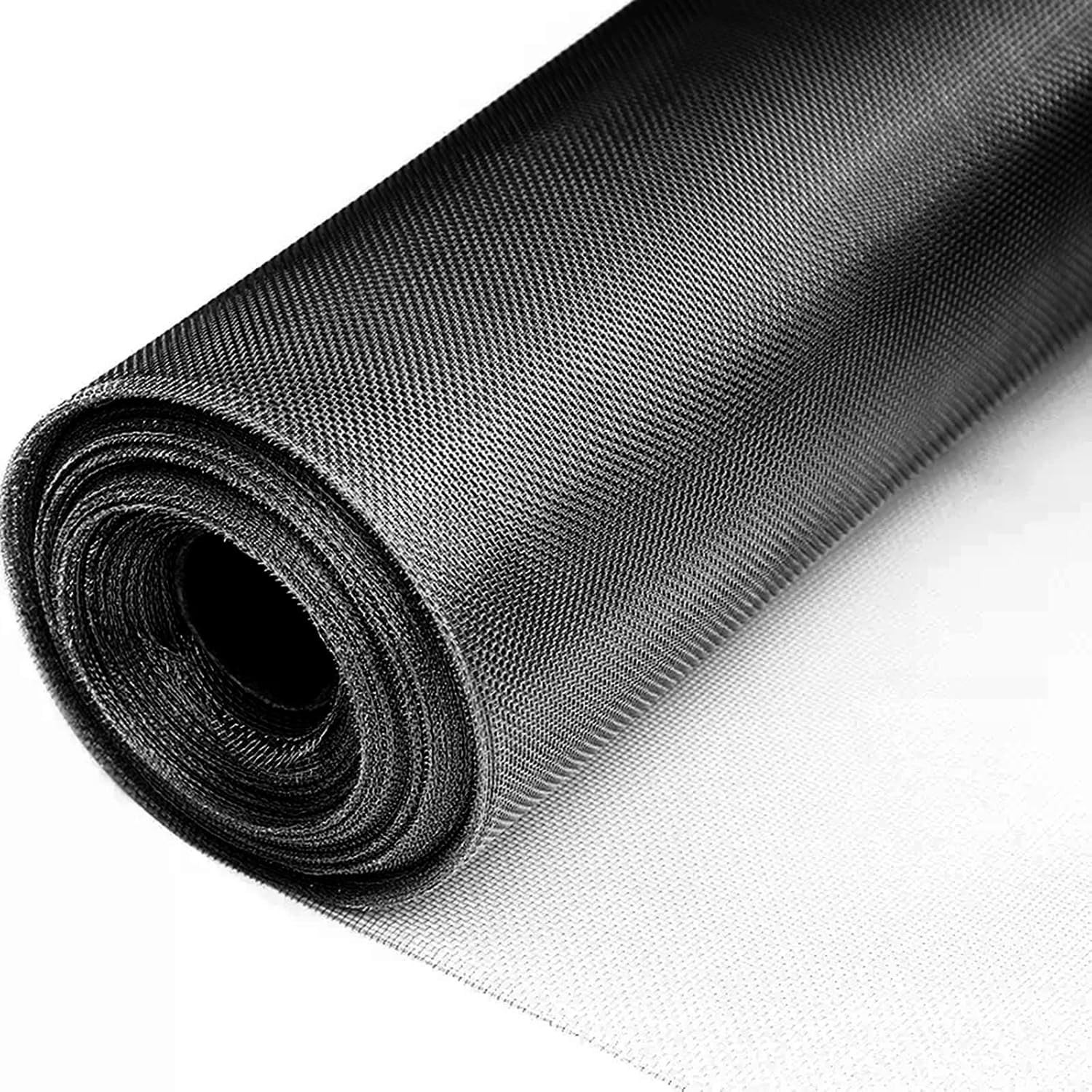 304 Stainless Steel Mesh Window Screen Roll, Black 35"x10Ft Window Screen Replacement, Durable ...