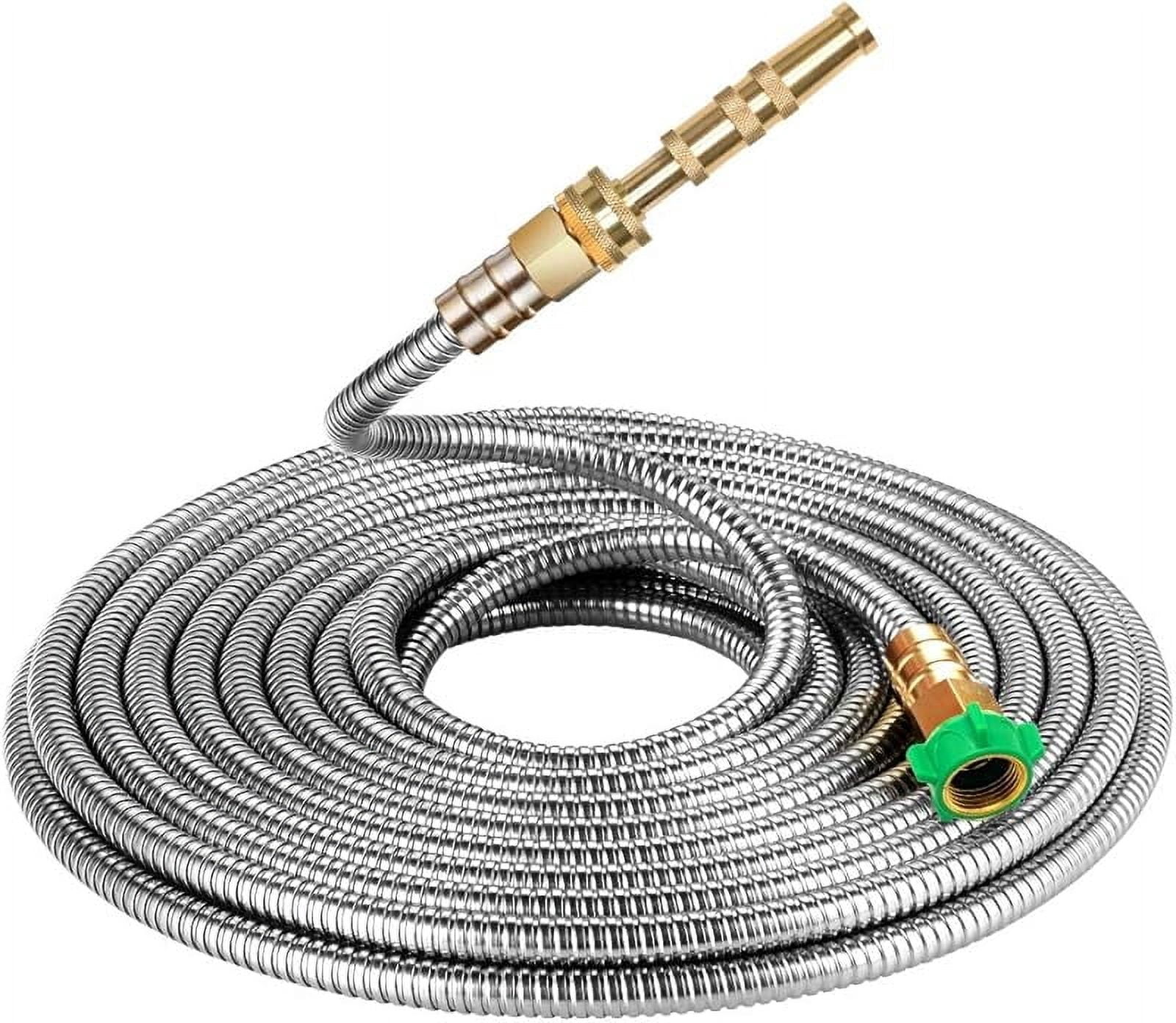 304 Stainless Steel Metal Short Garden Hose 3 Feet Flexible, Portable ...