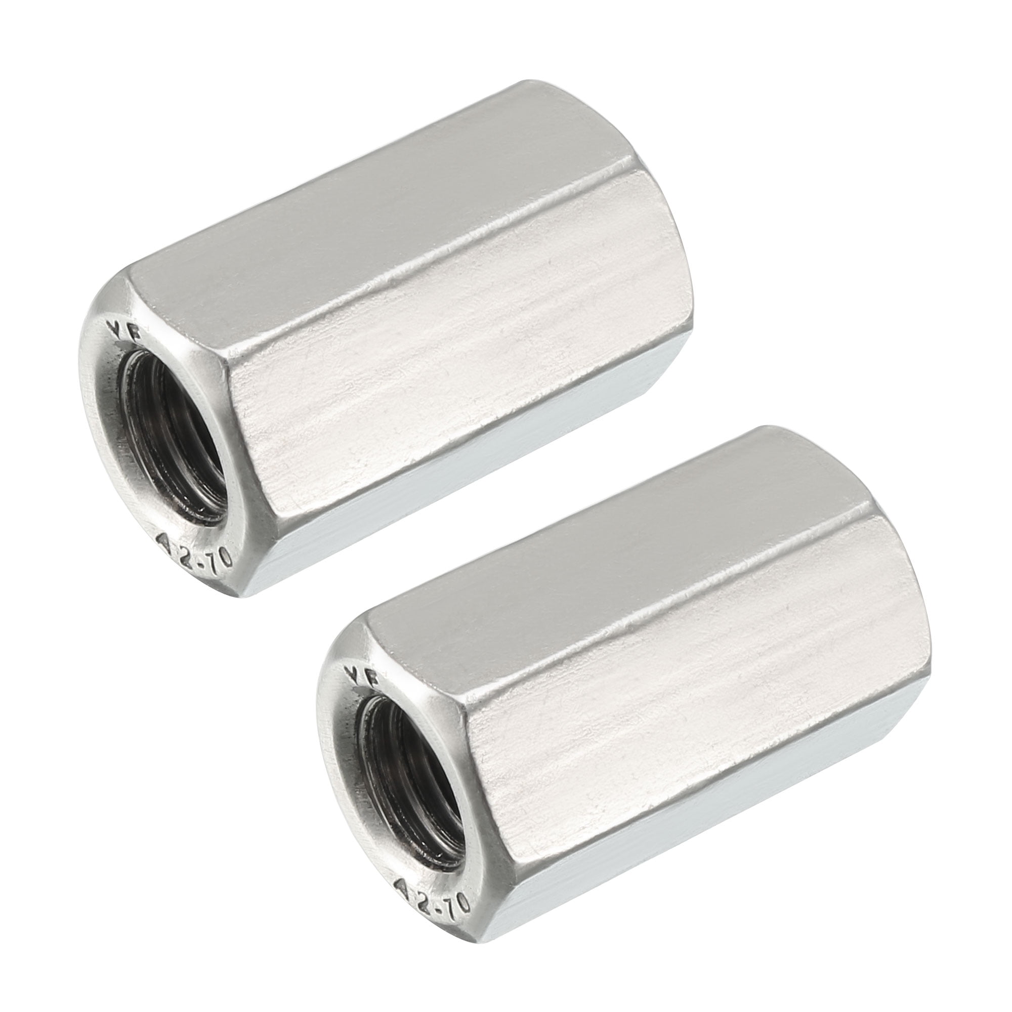 304 Stainless Steel Metric Hex Coupling Nuts, M10x30mm - Walmart.com