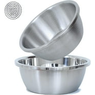 Navaris Stainless Steel Colander 4.8L / 5-Quart - Metal Strainer with ...