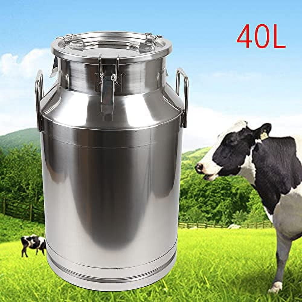 304 Stainless Steel Milk Can, 40 Liter Milk Bucket Wine Pail Bucket, 10 ...