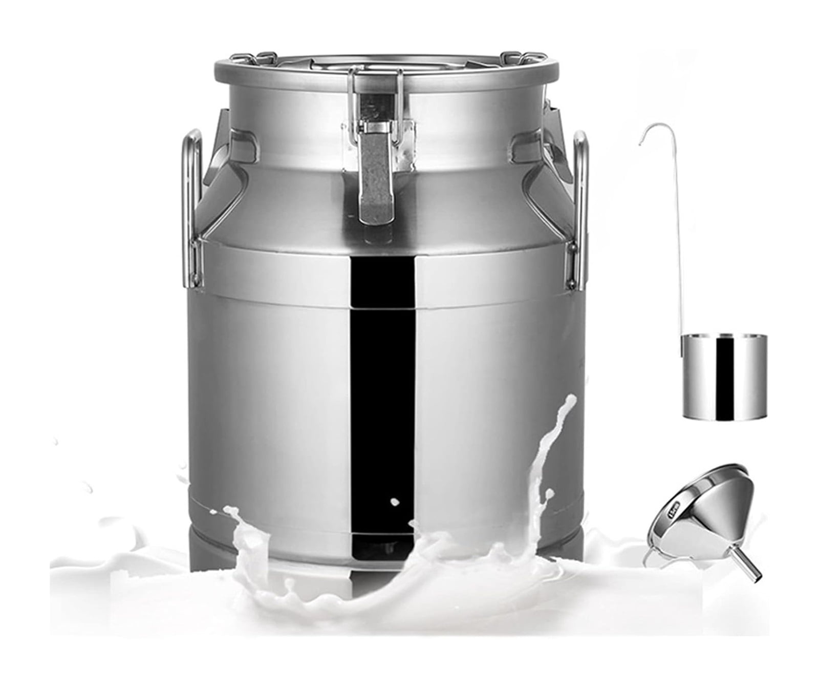304 Stainless Steel Milk Can With Silicone Seal Lid, Wine Pail Dairy ...