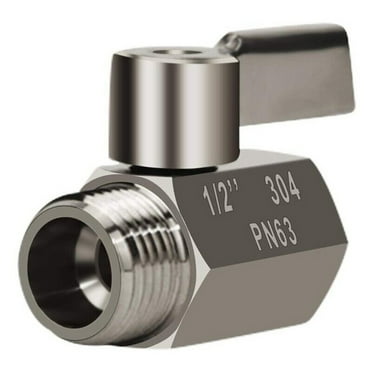 ARITA Mini Ball Valve 1000PSI WOG, Stainless Steel Handle Size: 1/2 ...