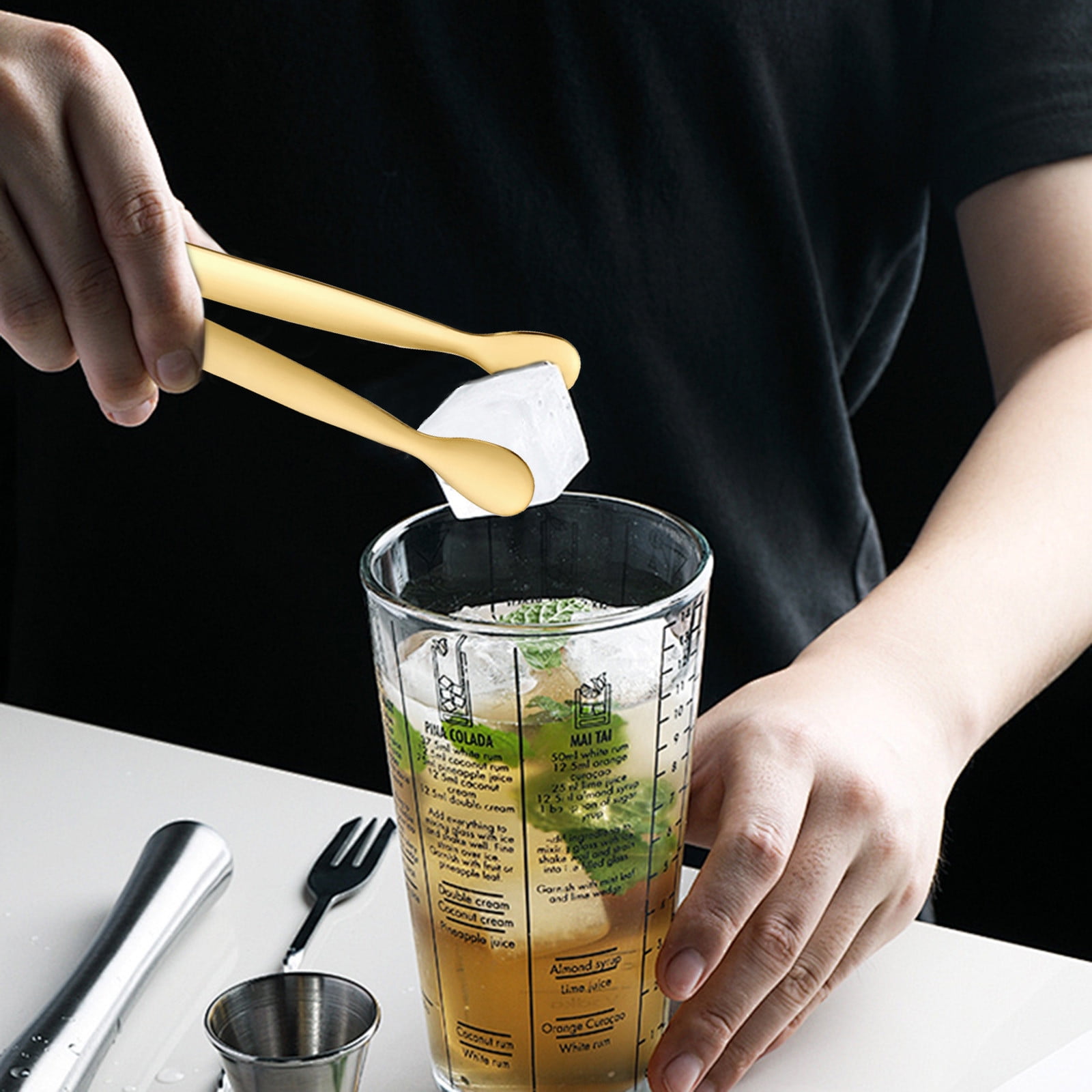 304 Stainless Steel Mini Serving Tongs | Thickened Ice Sugar Clip for ...