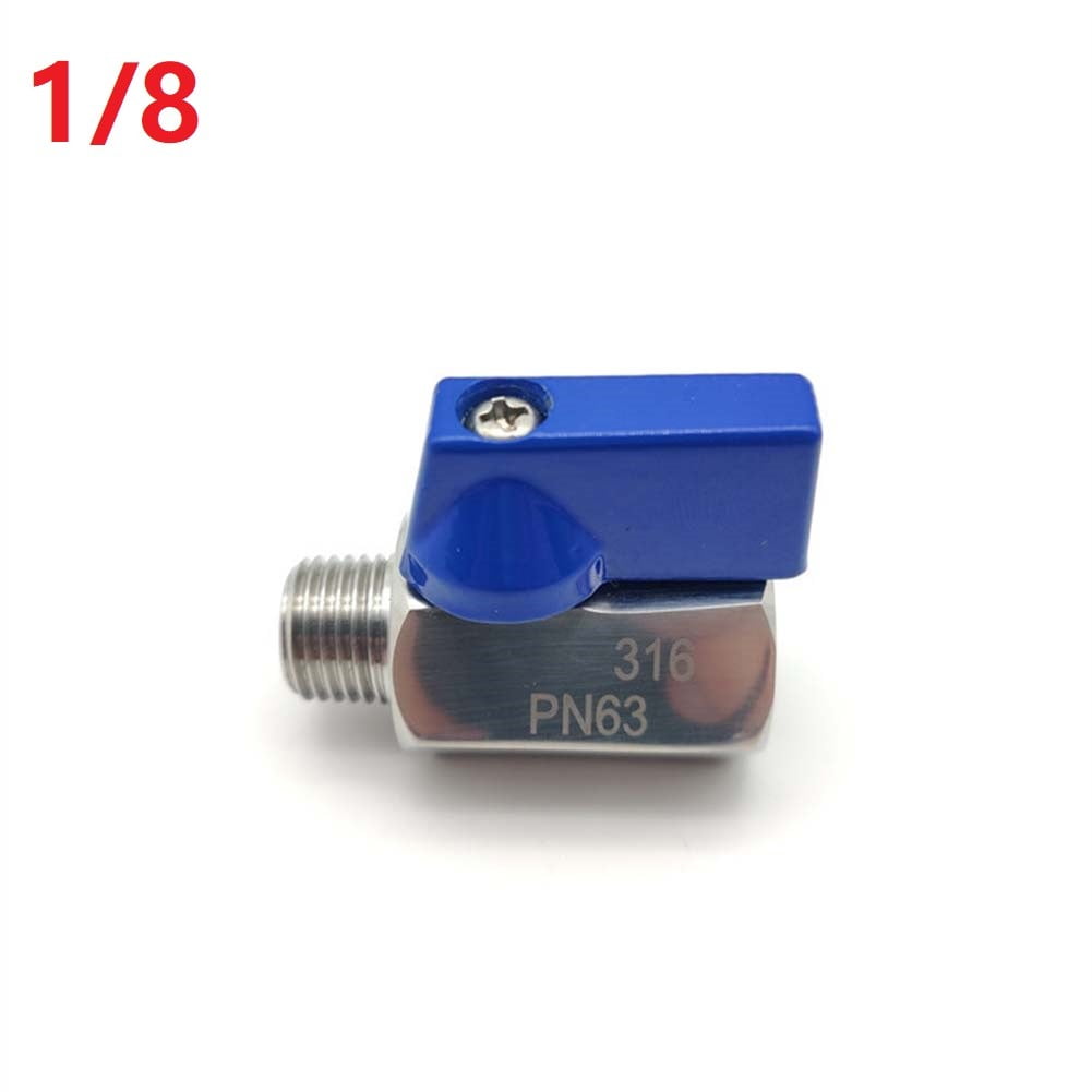 304 Stainless steel mini small ball valve inner and outer wire mini ...
