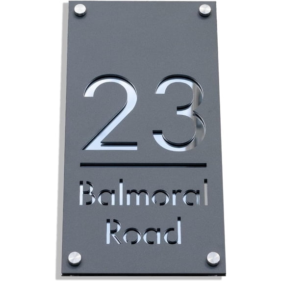 304 Stainless Steel Modern House Number for Outside, Custom Address ...