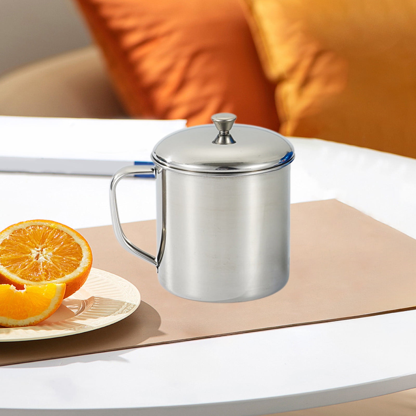 304 Stainless Steel Mouth Cup with Lid, Commercial Water Cup with ...