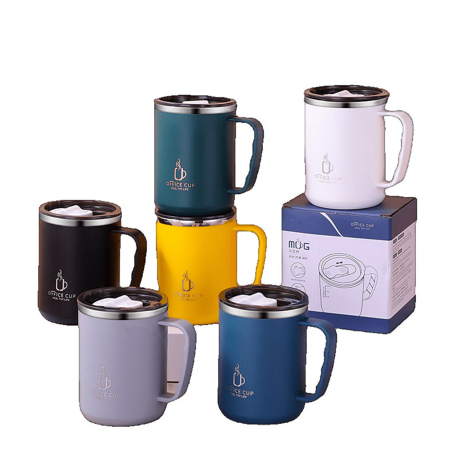 304 Stainless Steel Mug Double-Layer Coffee Milk Scale Mouth Cup ...