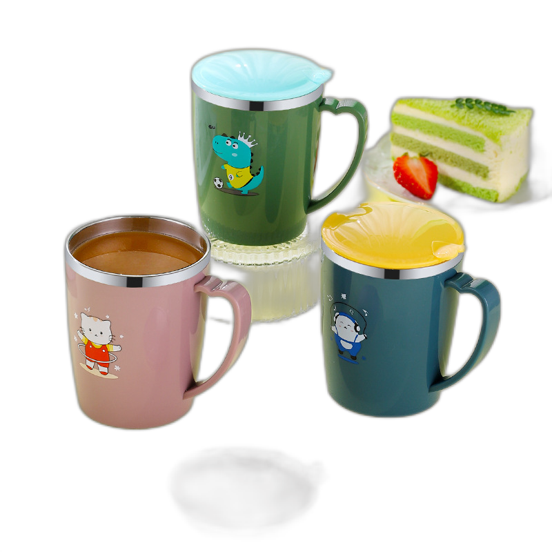 304 Stainless Steel Mug With Lid For Women, High-Looking Water Cup ...