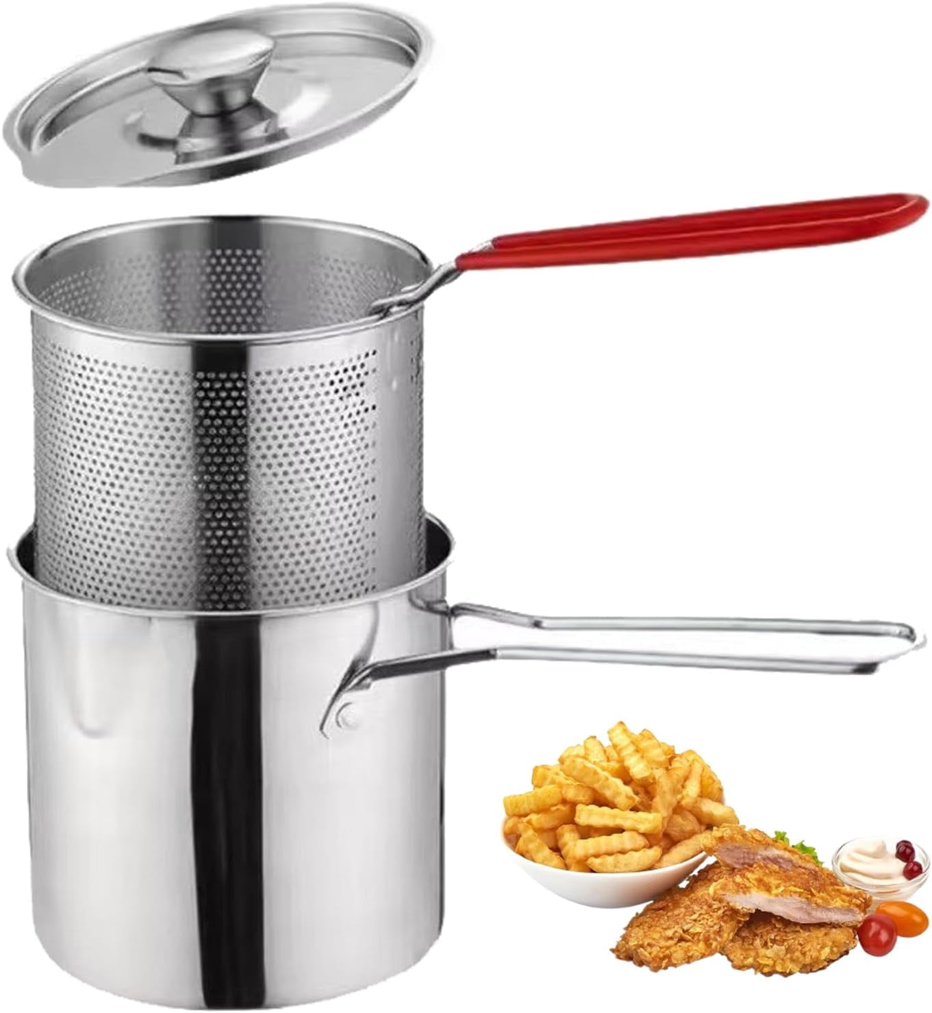 304 Stainless Steel Multifuntional Fryer, Stainless Steel Cooking Pot ...