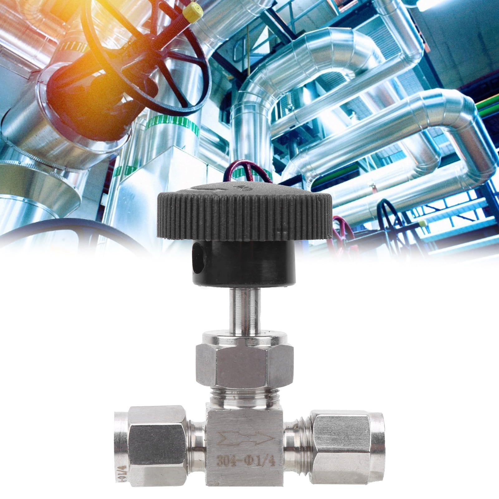 304 Stainless Steel Needle Valve, High Pressure Flow Control for Water ...