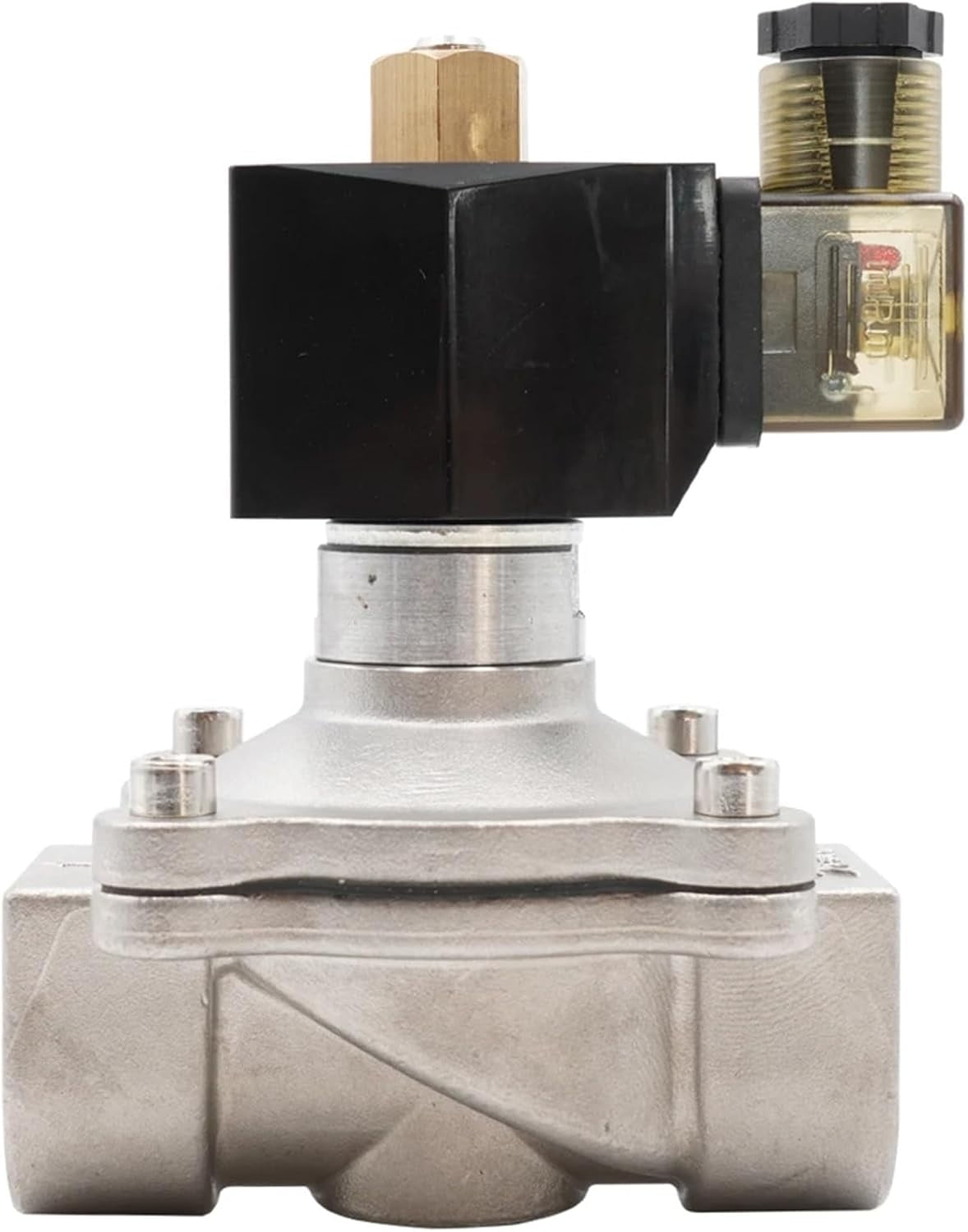 304 Stainless Steel Normally Open Electric Solenoid Valve G3/8" to G2" Pneumatic Valve for Water ...
