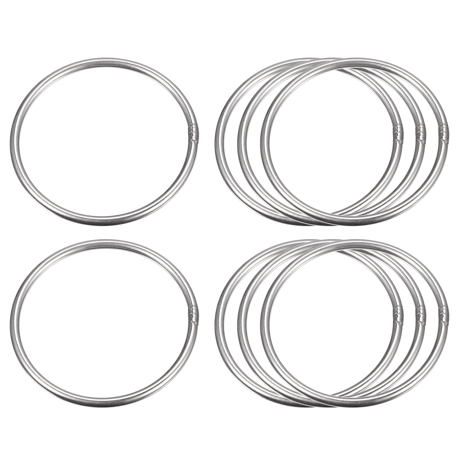 304 Stainless Steel Welded O Rings, 8 Pack, 50mm Dia, 3mm Thick ...