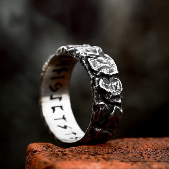 304 Stainless Steel Odin Norse Amulet Couple Rings for Men Women Silver ...